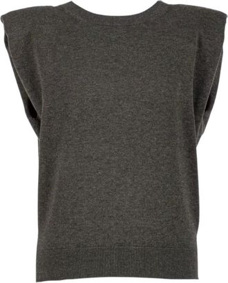 Twinset Femme, Pulls, Gris, Taille: 40 FR Vêtements en maille sans manches