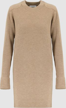Isabel Marant Robe Garner Laine Marron