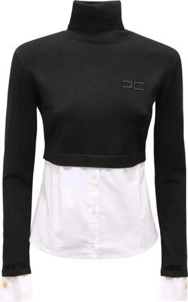 Elisabetta Franchi Femme, Pulls, Noir, Taille: 42 FR Dolcevita Turtleneck Sweater