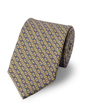 CHARLES TYRWHITT Krawatte aus Seide mit Print - Gelb