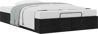 vidaXL Ottoman-Bett ohne Matratze Schwarz 120x200 cm Stoff Vidaxl