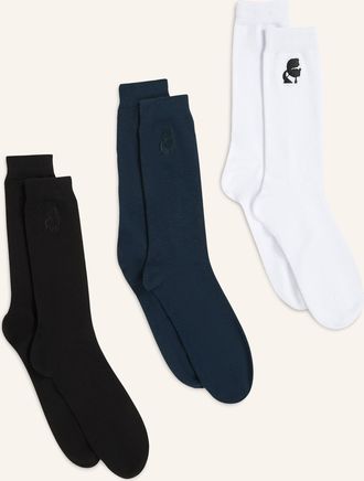 Karl Lagerfeld 3er-Pack Socken blau