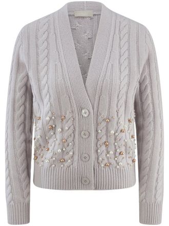 Peter Hahn Strickjacke aus Schurwolle und Kaschmir Peter Hahn beige