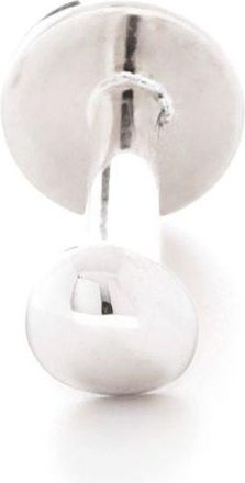 Monica Vinader Einzelner 14kt Nura Mini Pebble Wei&szlig;goldohrring - Silber