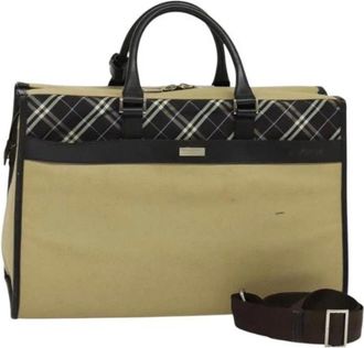 Burberry Pre-owned Toile sacs-main - Femme - Pre-owned - Beige - Taille: ONE Size