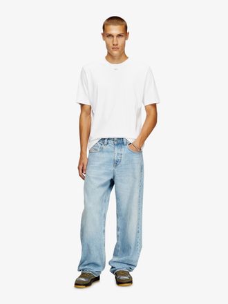 Diesel Mens T-Shirt T-Madjust-Tr White Cotton T-Shirts And Polos
