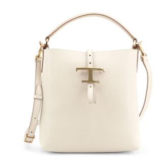 Tod's T Timeless Mini Bucket Bag - Femme - Sacs - Beige - Taille: ONE Size