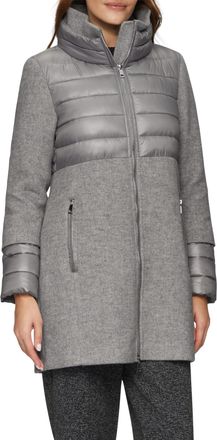 s.Oliver Mantel im Fabricmix mit hohem Stehkragen