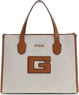 Guess G Status Compartment Tote Natural/Cognac