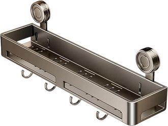 Generic Badezimmer-Saugnapfregale | Wand-Duschregal mit Saugnapf - Badezimmer-Zubeh&ouml;r ohne Bohren, Aufbewahrungs-Organizer mit Haken f&uuml;r Shampoo, Handtuch, Se