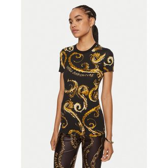 Versace Jeans Couture T-Shirt 77HAH608 JS409 Schwarz Slim Fit