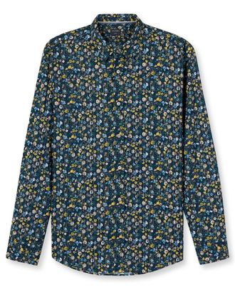Olymp Casual, Regular Fit, Baumwollhemd mit floralem Print in