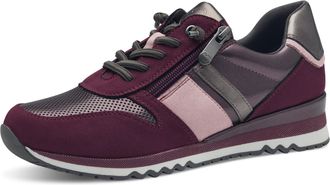 Marco Tozzi Damen Sneaker flach mit Schn&uuml;rsenkeln Freizeit, Mehrfarbig (Berry Comb), 38 EU