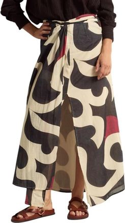 mare di latte Femme, Jupes, Multicolore, Taille: 40 FR Longue jupe portefeuille Mare DI Latte