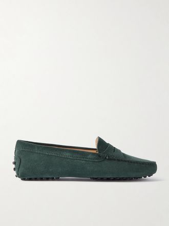 Tod's Mocassins En Daim Gommino - Vert