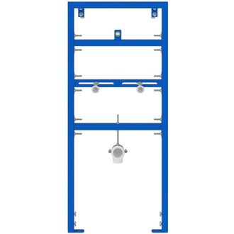 vidaXL Badezimmerzubehör Halterungen Blau Stahl 50 x 17,5 x 139 cm - Vidaxl