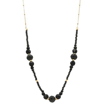 OrusBijoux Collier Argent Dor&eacute; Cascade De Perle Naturelle Spinelle