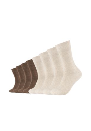 s.Oliver Socken S.OLIVER essentials, Herren, Gr. 35-38, braun (nature melange), Baumwollmischung, normal, Socken Socken, mit weichem Bund