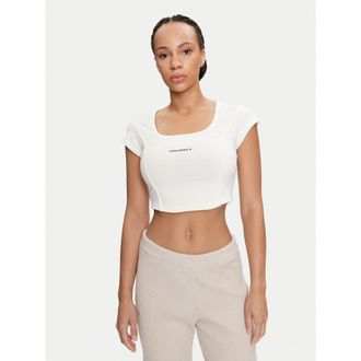 Converse Top W Wordmark Corset Top 10026506-A02 &Eacute;cru Slim Fit