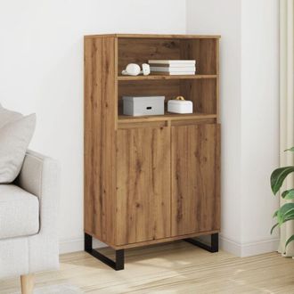 vidaXL Buffet haut ch&ecirc;ne artisanal 60x36x110 cm bois ding&eacute;nierie - Vidaxl