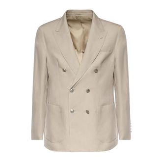 Eleventy Homme, Vestes, Beige, Taille: L Blazer Crois&eacute;