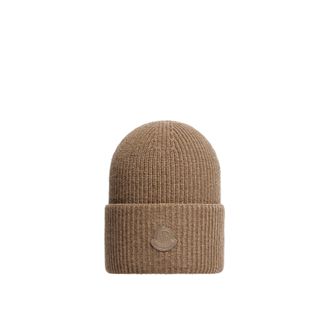Moncler Moncler Wool & Cashmere Blend Beanie, Women, Brown, Size: One Size