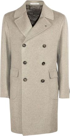 Tagliatore Long Cashmere Coat - Homme - Manteaux - Beige - Taille: XL