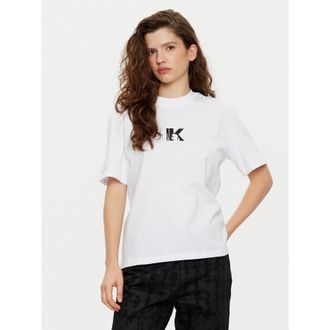 Karl Lagerfeld T-Shirt A1W17031 Wei&szlig; Regular Fit