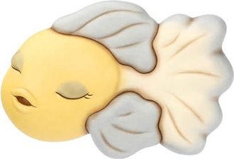 Thun Formella 3D Fisch gelb und blau, groß, Keramik, Kollektion Meer zum Lieben, 24,7 x 16,9 x 4,5 cm