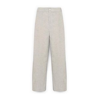 Elena Miro Leinenmischungs-Chinos - - Trousers - Damen - Grau - 5XL