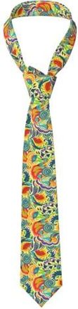 Generic Cravate Plantes Et Champignons Psych&eacute;d&eacute;liques N&eacute;on Lumineux Et Color&eacute;s Classique Necktie &Eacute;l&eacute;gant Cravates Homme Pour Accessoires Remise De Dipl&ocirc;me Tra