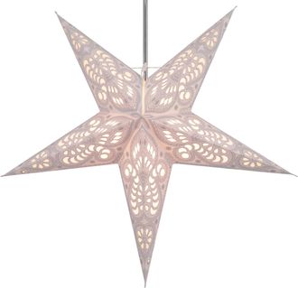 Guru Shop Faltbarer Advents Leucht Papierstern, Weihnachtsstern 60 cm - Menor Nature