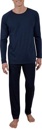 Ceceba Pyjama long Traveller col rond pour homme, Anneau bleu foncé., 50