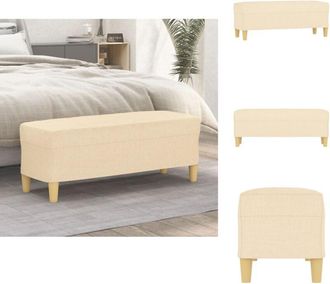 vidaXL Vidaxl - Sitzbank Creme 100x35x41 cm Stoff - Sitzbank - Creme Sofa - Polsterbank - Flurbank - Couch