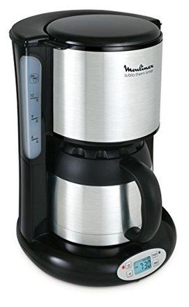 Moulinex FT3628 Thermo-digitaler Timer Kaffeemaschine Subito, 4 Programme, Isolierkanne, 0,9 L, edelstahl/matt schwarz