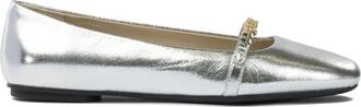 Pinko Leather Ballet Flats With Square Toe - Gr. 36 (EU) - in Wei&szlig;