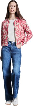 Street One Damen Silk-Look Jacke mit Print