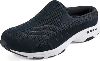 Easy Spirit Damen Traveltime Hausschuh, Marineblaues Wildleder, 40 EU Schmal