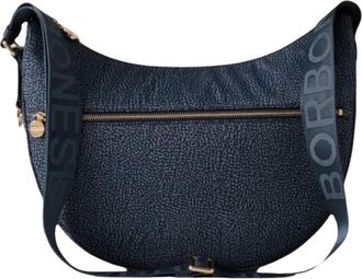 Borbonese Femme, Sacs, Bleu, Taille: ONE Size Luna Bag Middle