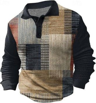 Generic Sweat-shirt pour homme sans capuche - Polo &agrave; manches longues - Pull en tricot - Pull dhiver basique - Couleur unie - Polo d&eacute;contract&eacute; - Confortable - 