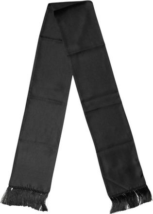 Dolce & Gabbana Homme, Accessoires, Noir, Taille: ONE Size Foulard de cou &agrave; franges en satin de soie