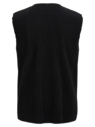 Homme Pliss&eacute; Issey Miyake Basics Vest - Black