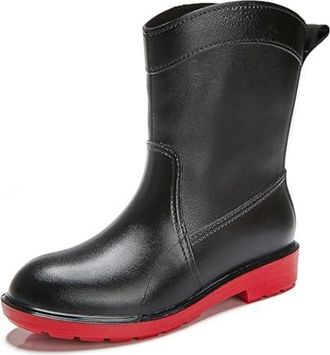 Pangolin Bottes de Pluie Femme Imperm&eacute;ables - Bottines Mi-Mollet Antid&eacute;rapantes, Chaussures &Eacute;tanches Confortables pour Ville, Jardin, Voyage & Temps Pluvieux N