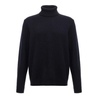 Zanone Homme, Pulls, Bleu, Taille: 2XL Pull à Col Montant