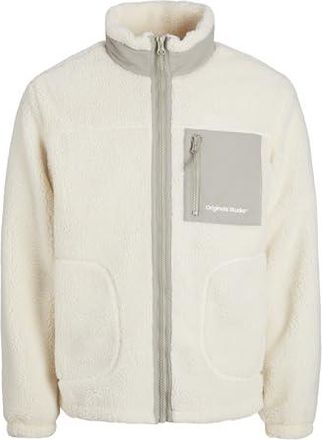 Jack & Jones Jorvesterbro Teddy Veste Aw24 Noos Polaire, Cloud Dancer, XL Homme