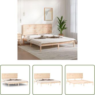 vidaXL vidaXL Kiefernholzbett - Massivholzbett 180x200 cm