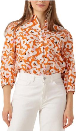 Pom Amsterdam Damen, Blusen & Hemden, Orange, XSGr&ouml;&szlig;e