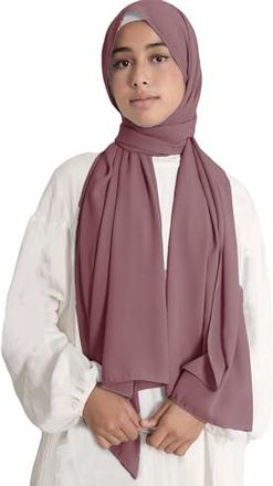 Lina & Lily Foulard Hijab Femme Musulmane en Soie de Médine (Taupe Rosé)