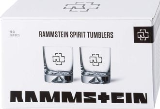 Rammstein Tumbler Logo 2er Box 0,29l Glas, Offizielles Band Merchandise