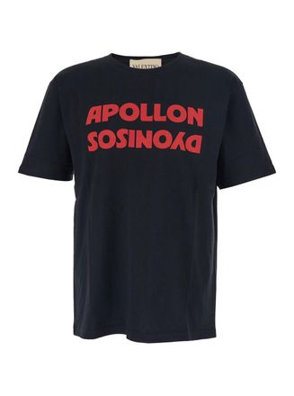 Valentino Graphic Print Crewneck T-Shirt - Black
